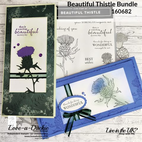 Slimline Thistle Cards - Love A Duckie