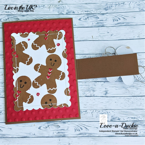 Fun Fold Gingerbread Man Christmas Card - Love A Duckie