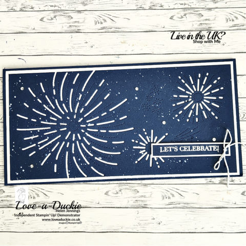 Firework Slimline Card - Love A Duckie